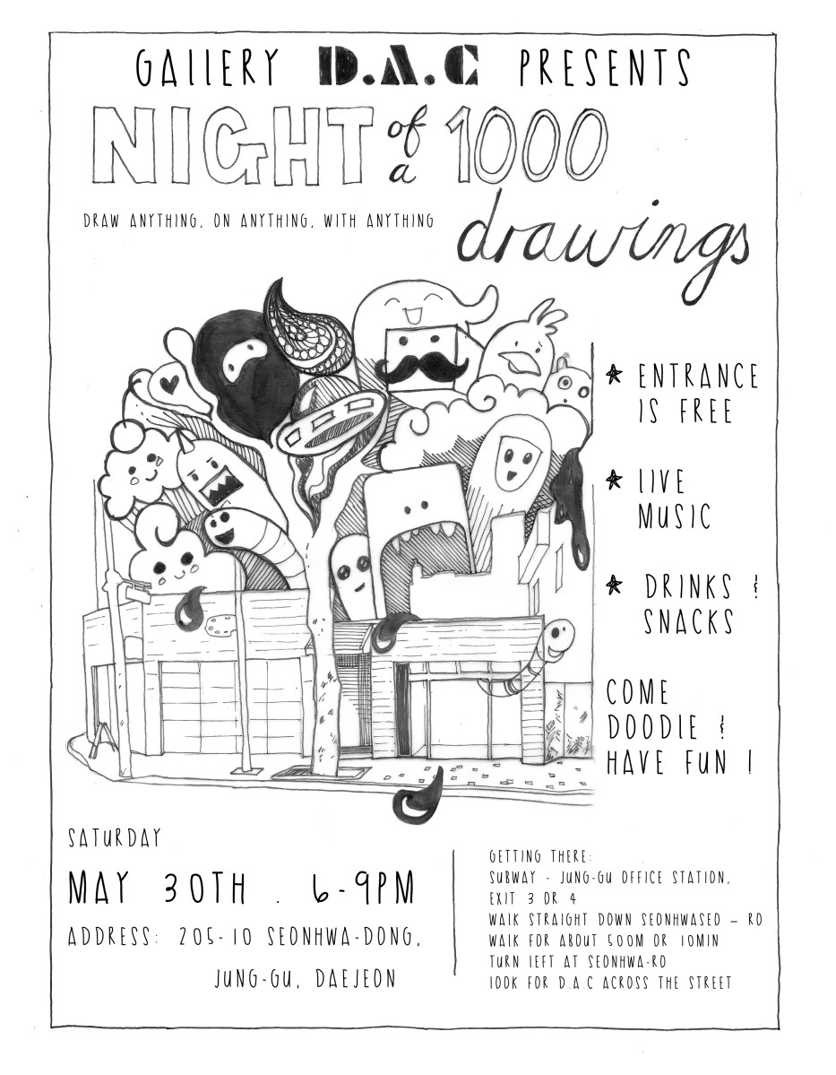 Night of a 1000 Drawings – The Daejeon Arts Collective